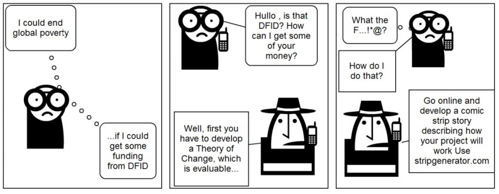 Comic book Theories of Change? – Monitoring and Evaluation NEWS